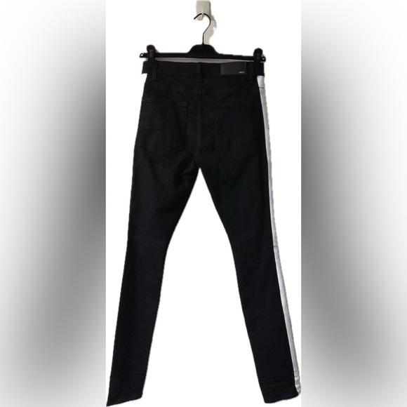 AMIRI | Jeans | Amiri Track Stack Denim Black Denim White Track Stripe ...